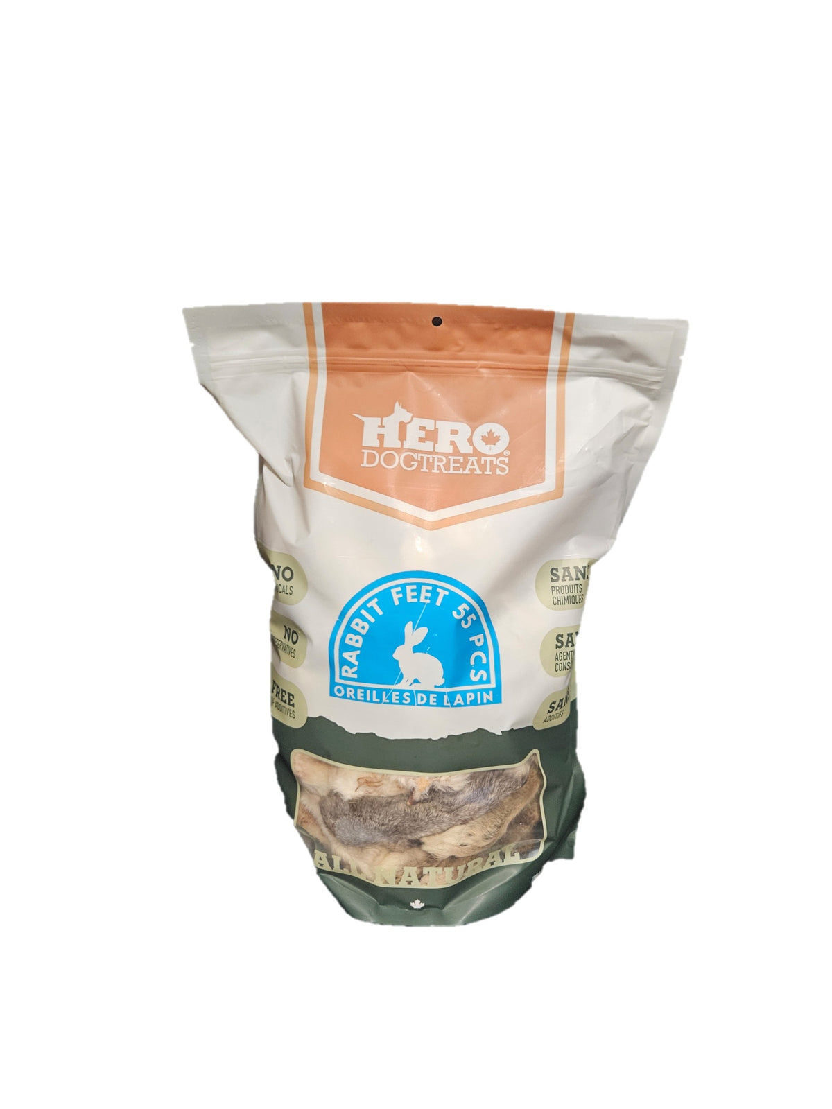 Hero Dehydrated Rabbit Feet 55pc Bag — Kibbles & Biscuits