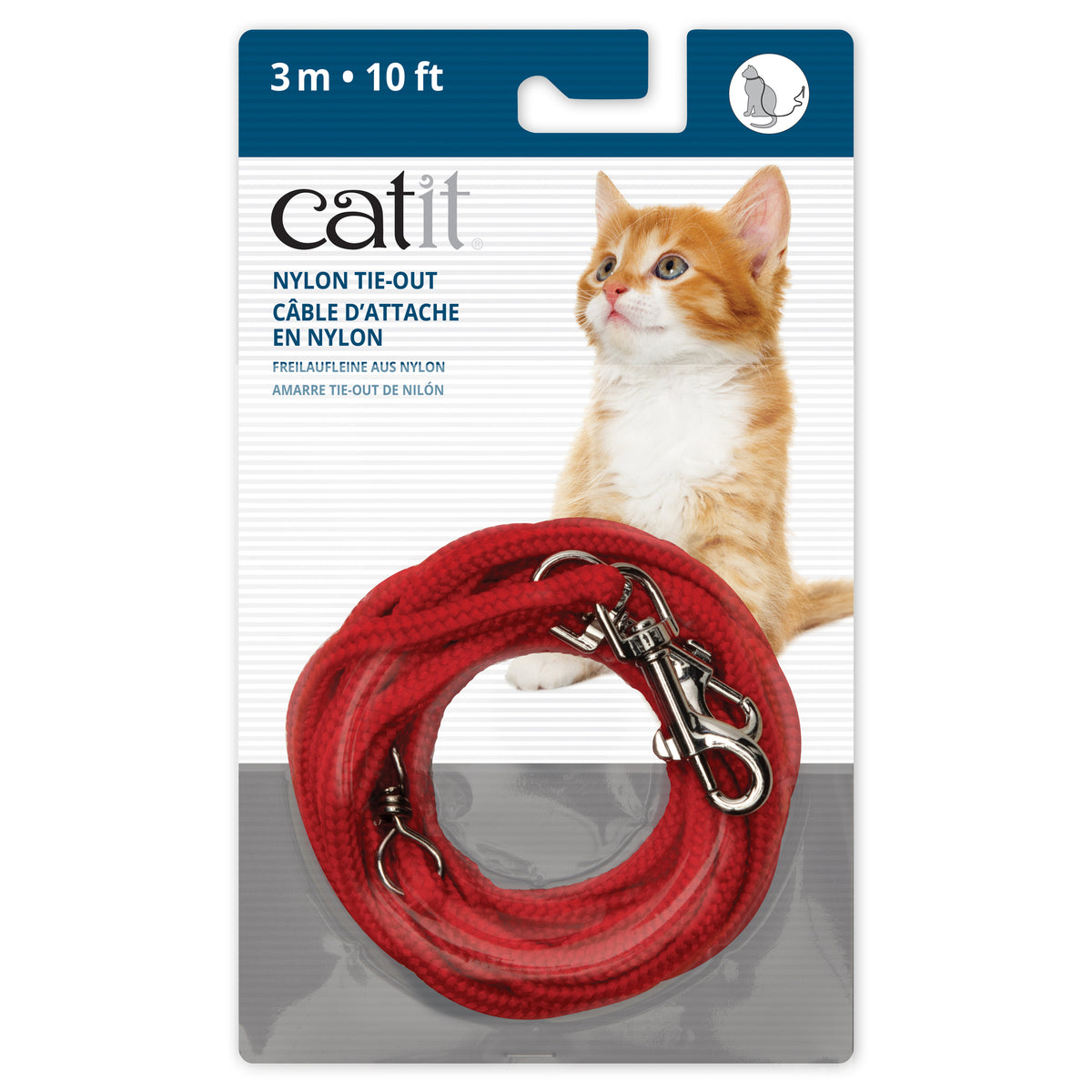 Catit Nylon Tie Out 15' Red — Kibbles & Biscuits