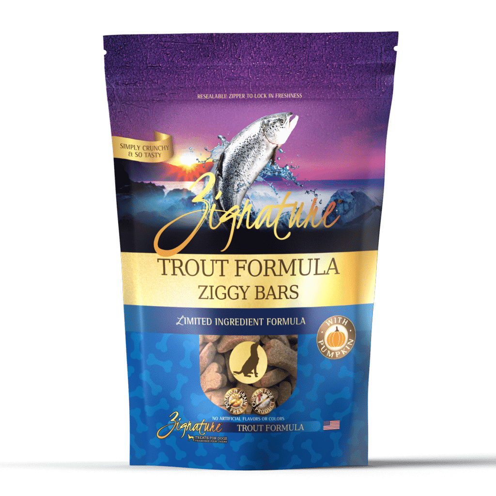 ZIG Ziggy Bars LID Trout & Pumpkin Treats 12oz — Kibbles & Biscuits