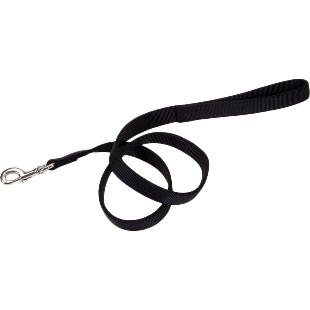 Coastal Double Nylon Lead Black — Kibbles & Biscuits