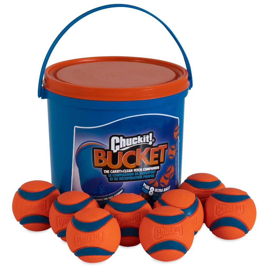 Chuckit! 8pk Medium Ultra Ball Bucket — Kibbles & Biscuits