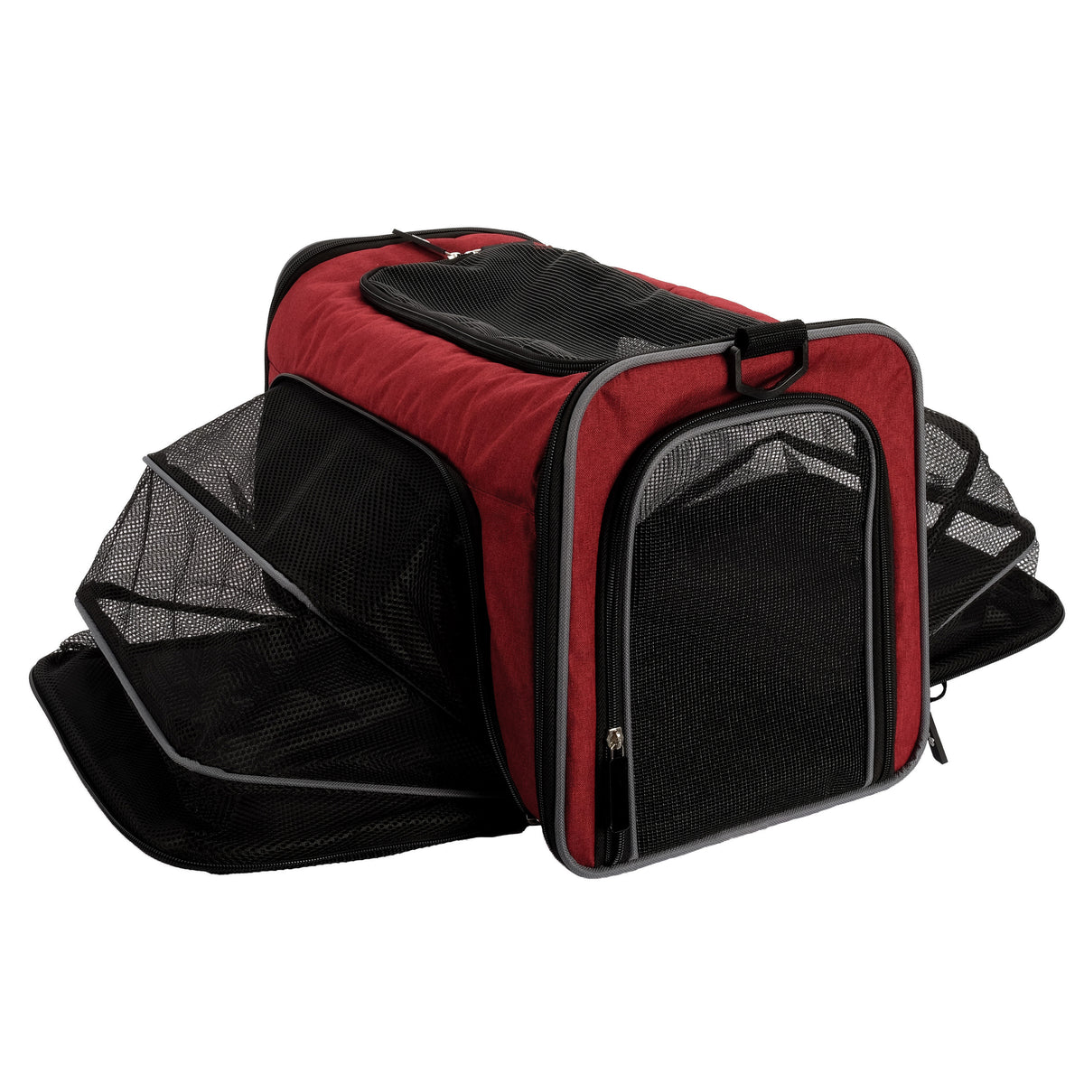 Dogit Explorer Soft Carrier Expandable Burgundy/Grey — Kibbles & Biscuits