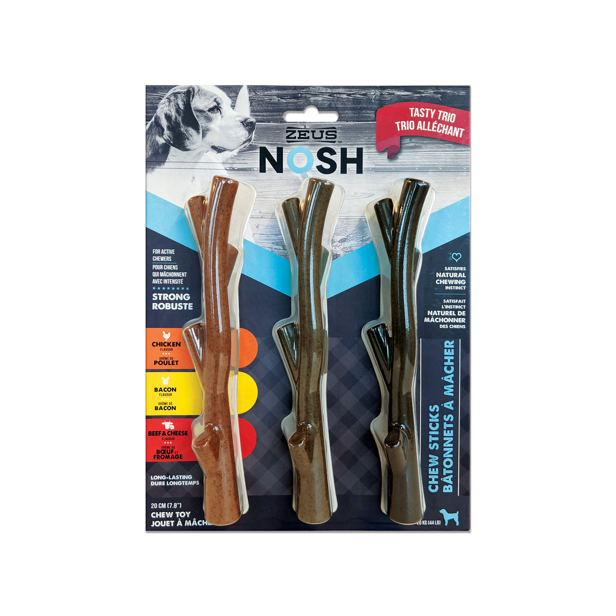 Zeus Nosh Strong Chew Sticks 3pk — Kibbles & Biscuits