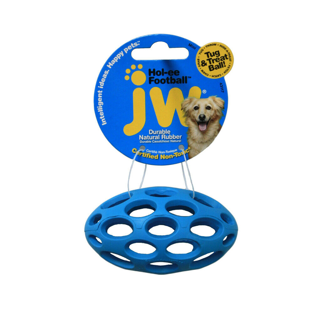JW Hollee Football Medium Natural Rubber — Kibbles & Biscuits